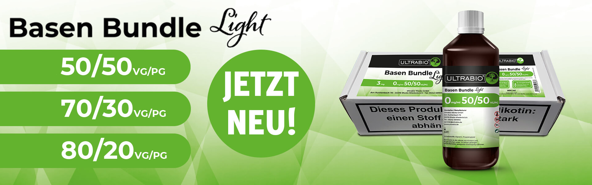 Ultrabio Base E-Liquids Shots Aroma | Ultrabio4U